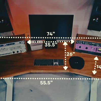 Professional Studio Workstation Desk - Custom Mahogany Build | Reverb