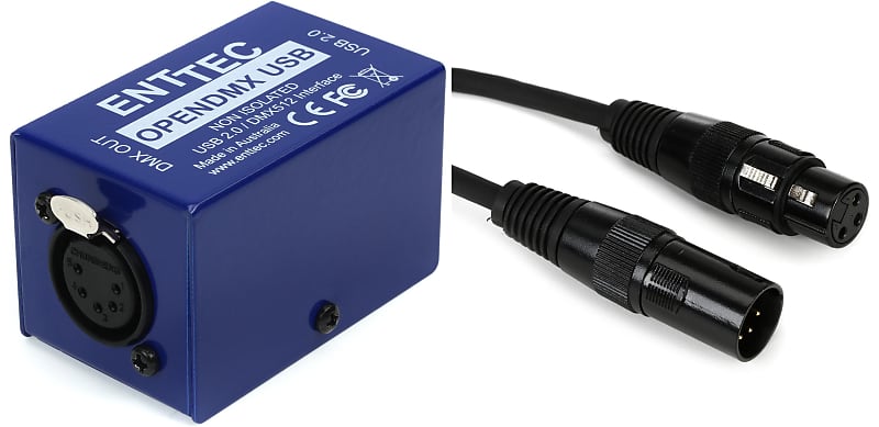 ENTTEC Open DMX USB 512-Ch Non-Isolated DMX Interface Bundle | Reverb