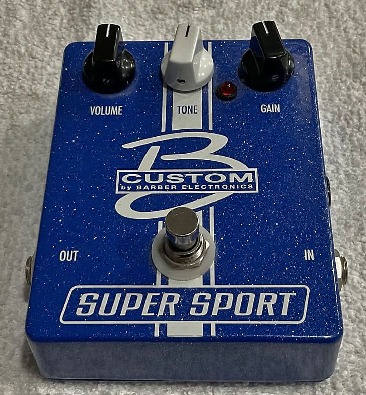 Barber B-Custom Super Sport - Blue Sparkle with Racing Stripe | Reverb