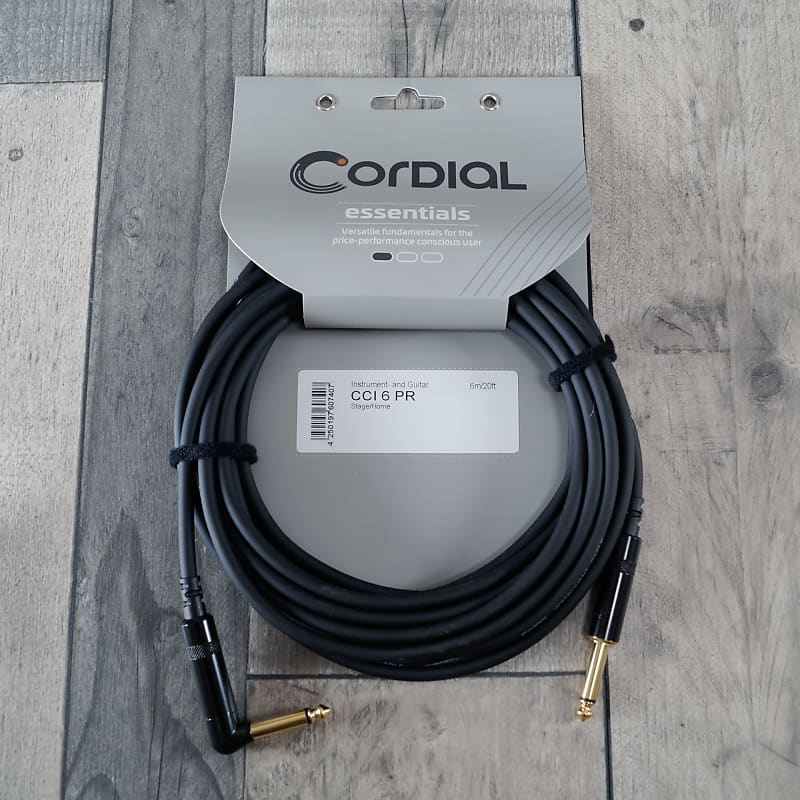 Cordial CCI6PR 'Essentials' 20ft Instrument Cable | Reverb UK
