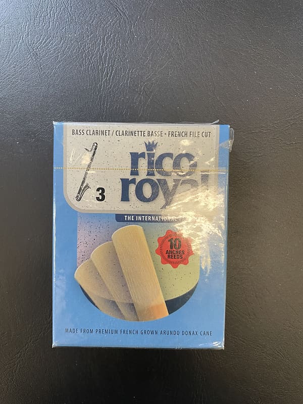 10 Pack Rico Royal Bass Clarinet Reeds (strength-3) | Reverb