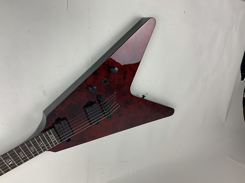Schecter V-1 Apocalypse Red Reign Electric Guitar Prototype | Reverb