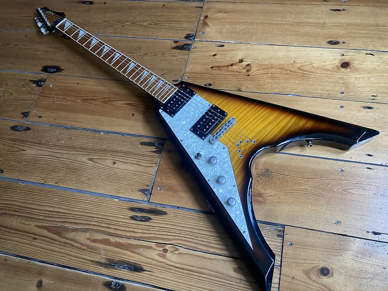 Shine SIV 46 Flying V Left Handed Electric Guitar Reverse | Reverb UK