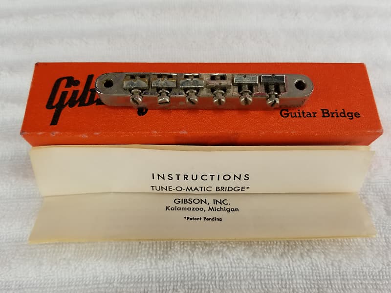 1950s Gibson ABR-1 Tune-O-Matic Bridge - IN BOX - Instruction | Reverb