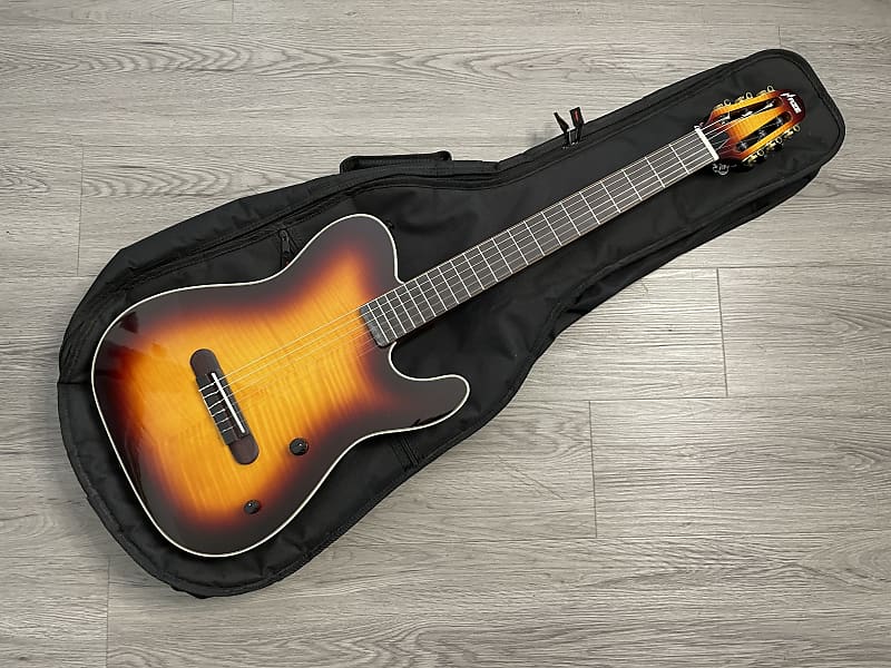 Haze Solid Body Nylon String Electric Guitar, Piezo Pickups & | Reverb