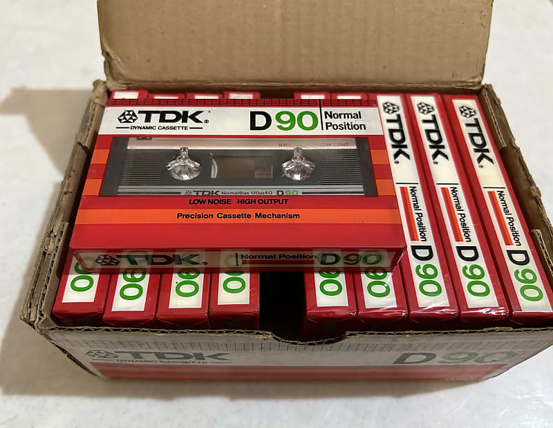 Box of 10 TDK D90 (Circa 1982) Cassette Tapes - Sealed | Reverb