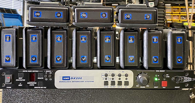 HME DX200 2.4Ghz wireless intercom system. 11 stations (4x | Reverb