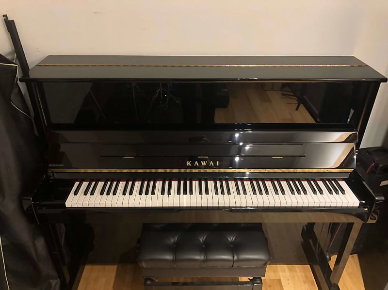 Kawai K-3 Upright Piano Ebony | Reverb