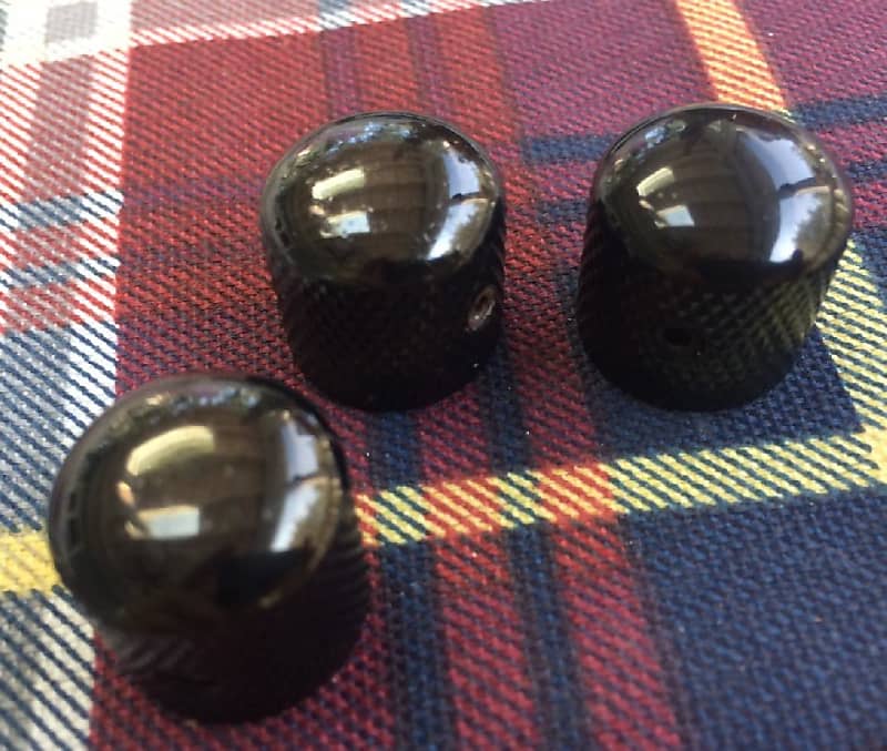 3 ESP LTD EC-50 Black Guitar Dome Volume Tone Knobs~Set Screw | Reverb