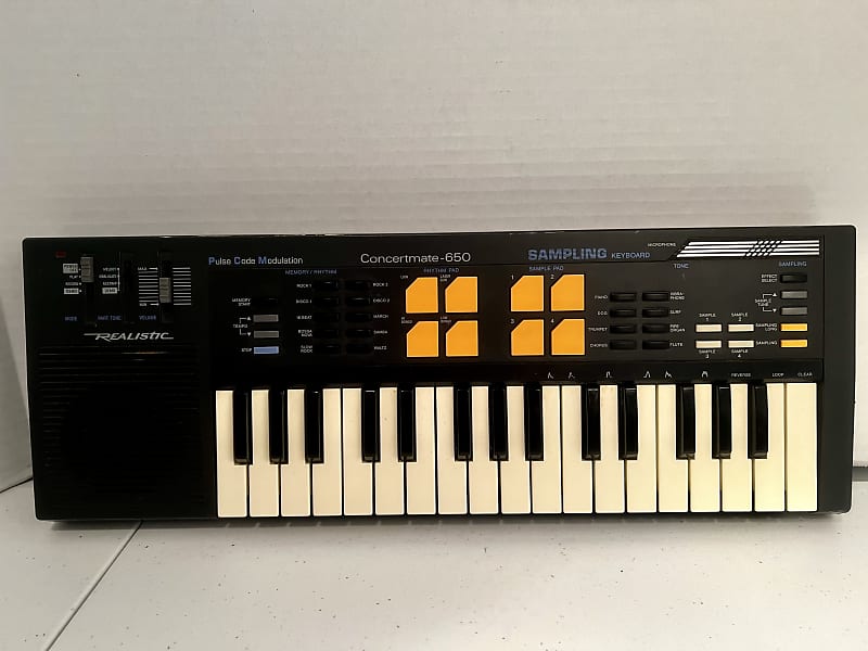 Realistic 650 Sampling Keyboard 1980s Black | Reverb
