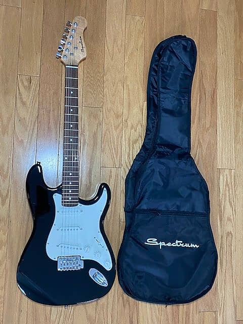 Sectrum Strat Style Solid Body, Black, Electric Guitar w/ | Reverb