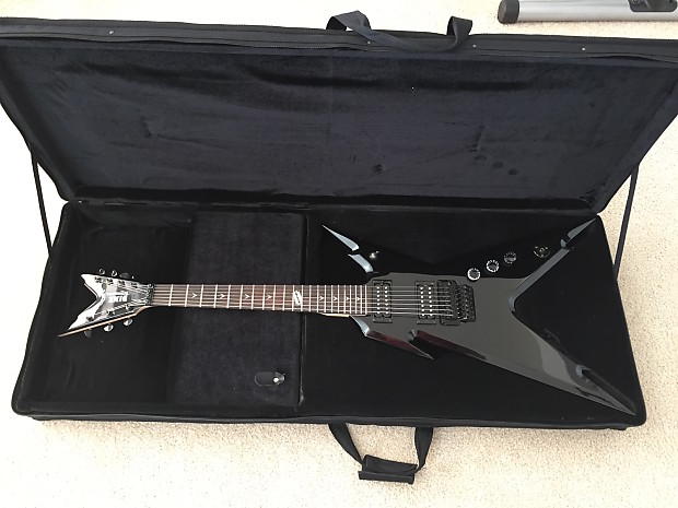 Dean Razorback 7 String guitar in black dime dimebag | Reverb