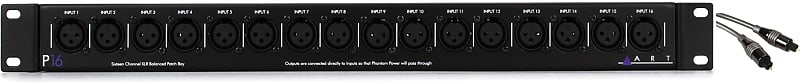 ART P16 16-channel XLR Balanced Patchbay Bundle with Hosa | Reverb