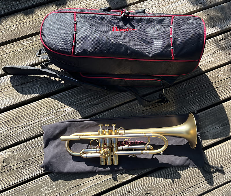 2023 Brasspire 916 2b-1b Bb trumpet - Matte Gold Lacquer | Reverb