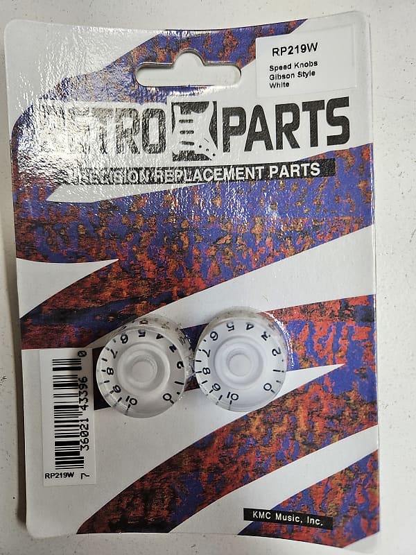 Retro Parts Gibson-Style Speed Knobs - White RP219W | Reverb