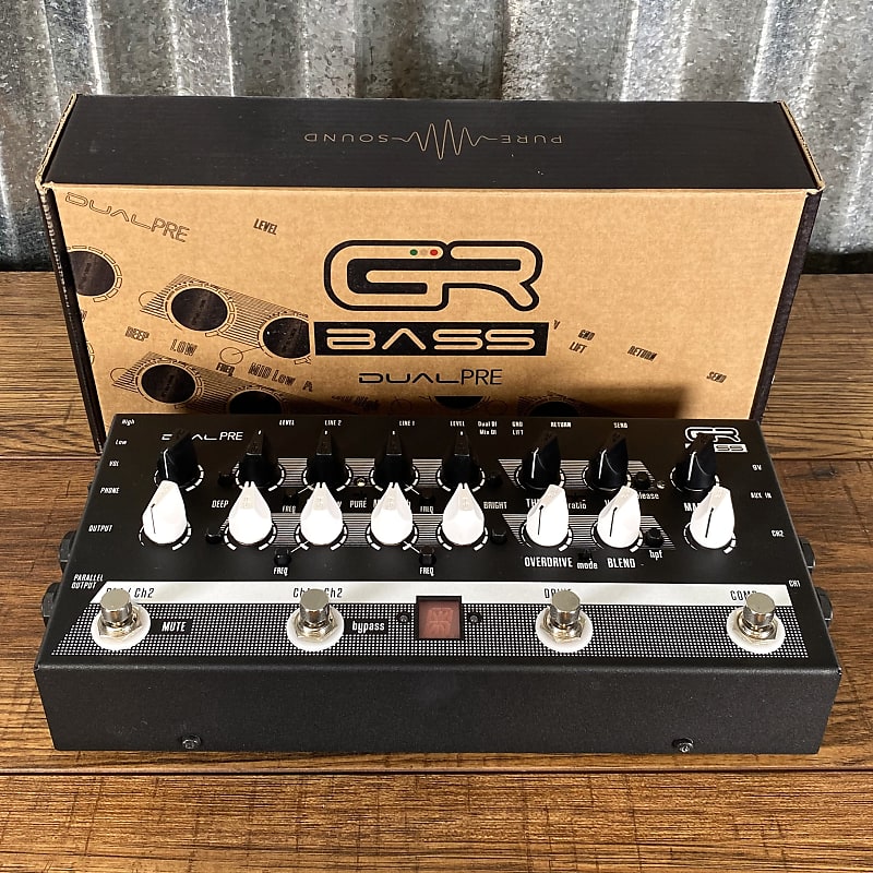 GR Bass DUAL PRE Two Channel Bass Preamp Overdrive Compressor | Reverb