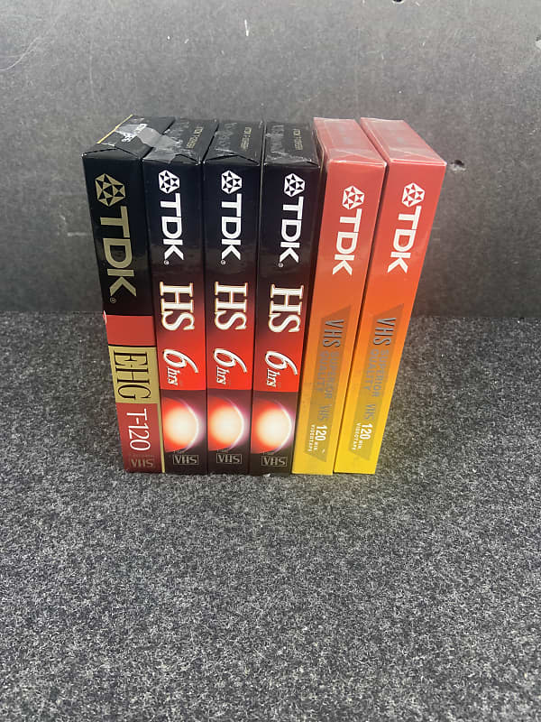 Lot of 6 TDK T-120 Blank VHS Tapes | Reverb
