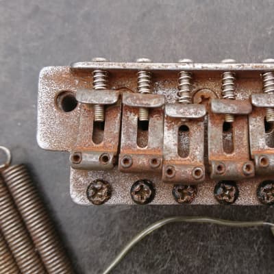 80s 1981 vtg Greco Spacey Sound stratocaster tremolo bridge + | Reverb