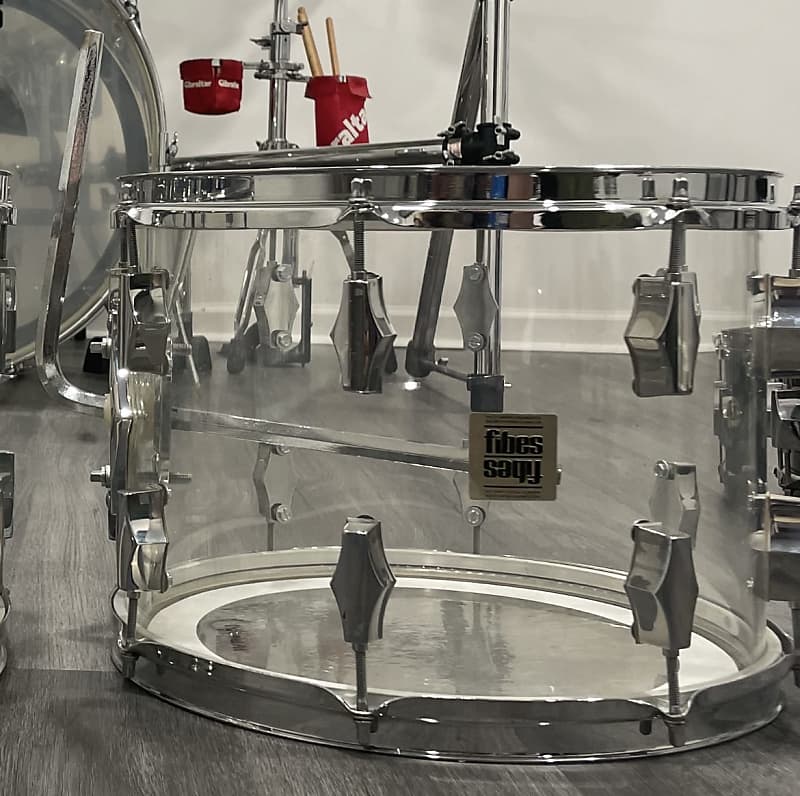 Fibes 14x9 Crystalite Clear Acrylic Tom Drum - Vintage Martin | Reverb