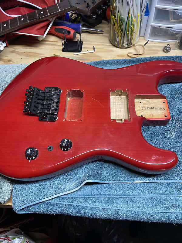 Dimarzio Strat Style Guitar Body W Gotoh Locking Trem Reverb
