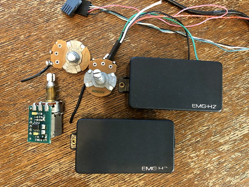 EMG HZ H3 Humbucker Set w EMG Afterburner Gain Boost | Reverb