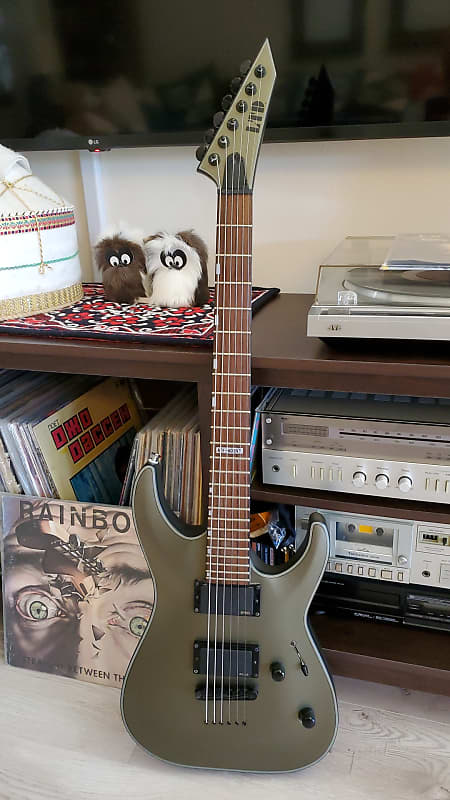 ESP LTD MH-401NT , 2015, Olive Satin, Excellent | Reverb