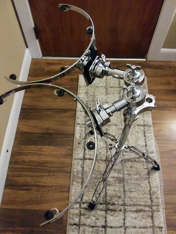 DW/Collarlock Double Tom Stand with 7/8” Tom arms & Rim | Reverb