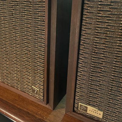 Fisher XP7 Speakers only (1967) REAL Walnut and HEAVY! | Reverb