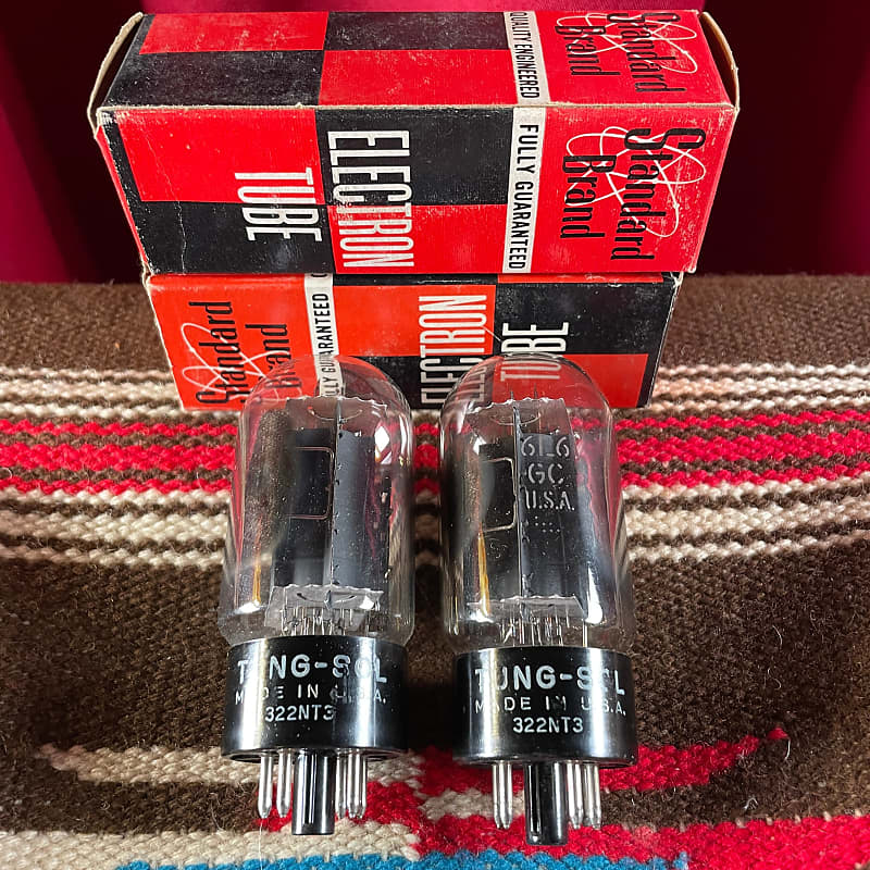 Vintage Tung-Sol 6L6GC Amplifier Power Tubes Duet Set of 2 | Reverb