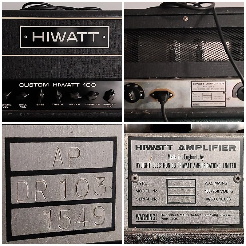 Hiwatt CUSTOM 100 2000's - Black | Reverb