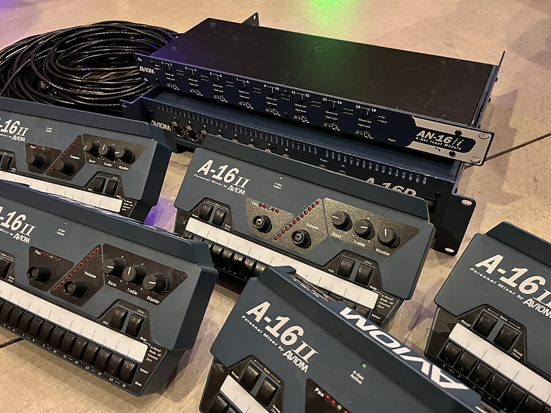 Aviom System And 7 Mixers A16 D Pro, A16 i, A16 2 | Reverb