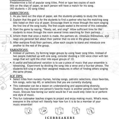 IceBreakers - (60 Fun Activities to Build a Better Choir) | Reverb