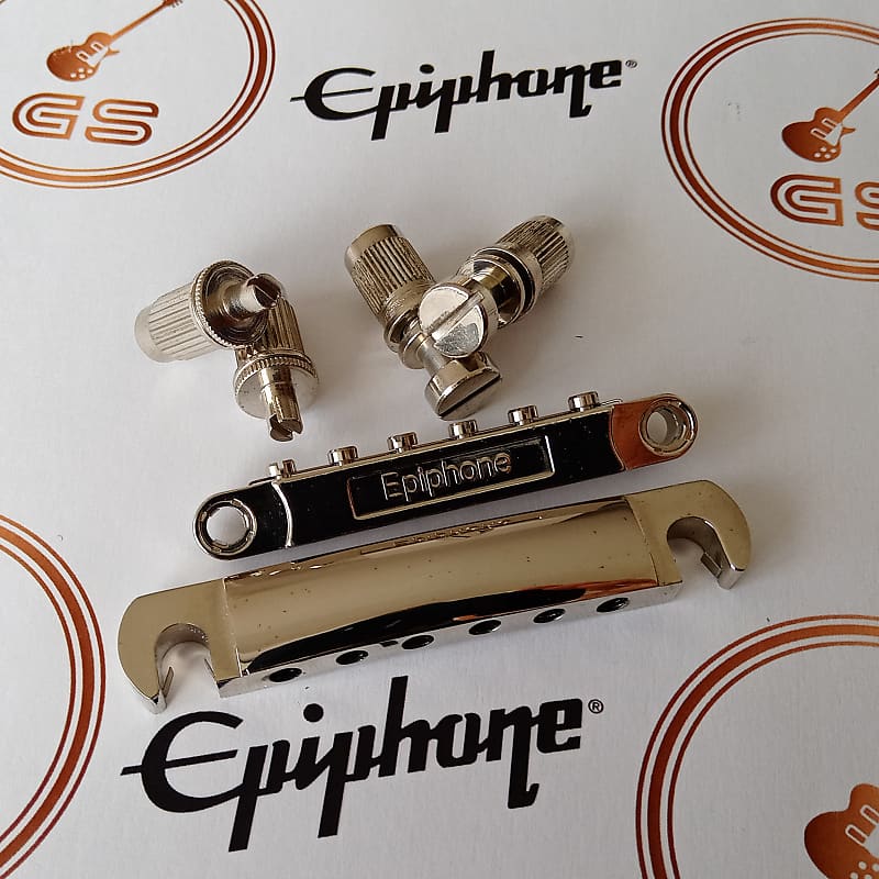Epiphone Original Locktone Bridge And Tailpiece Nickel with | Reverb