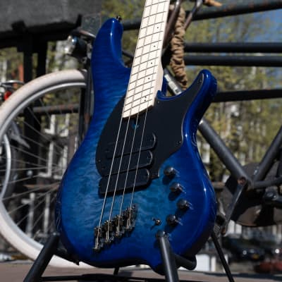 Dingwall Combustion 4-String Bass, Indigo Burst Gloss, Quilt | Reverb