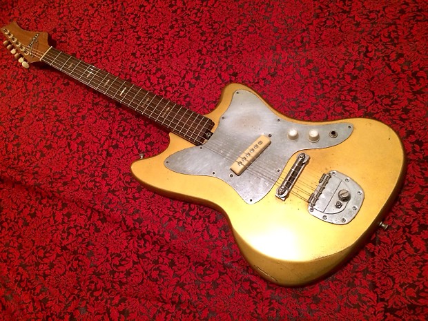 Zim-Gar Electric Guitar 1960s Rare Gold | Reverb