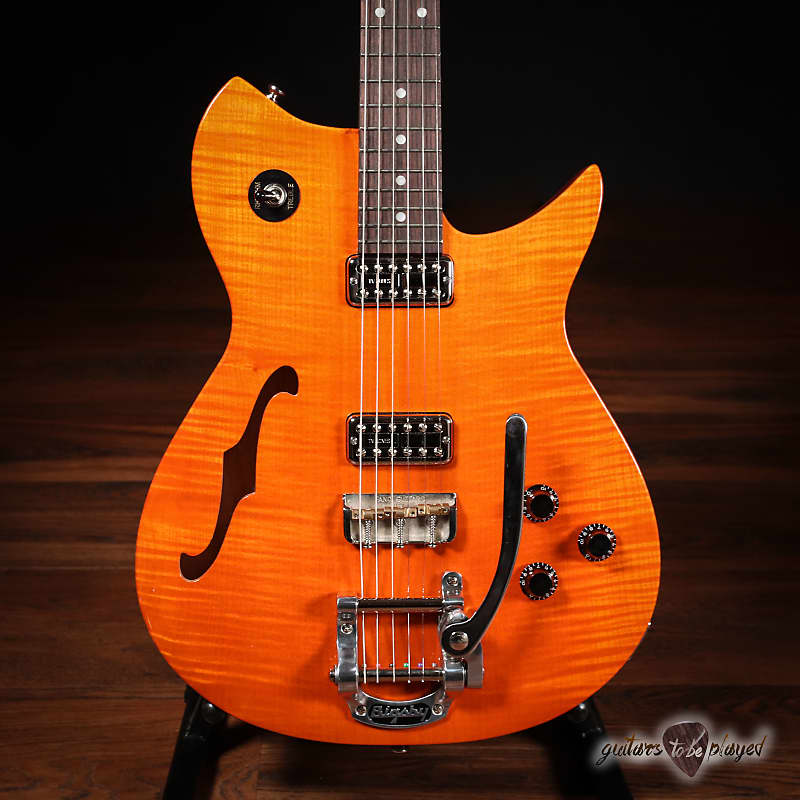 Fano RB6T Thinline Alt de Facto Flame Maple w/ TV Jones & | Reverb