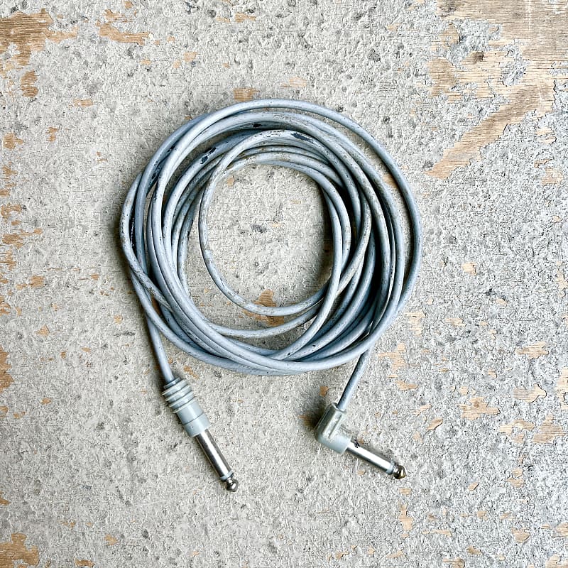 Vintage 1960's Gray 10' Guitar Instrument Cable-Lead Right | Reverb