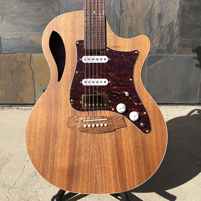 Cole Clark New TRUE HYBRID Thinline All Blackwood Cutaway | Reverb