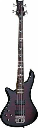 Schecter 4 String LH Electric Bass Stiletto Extreme-4 Black | Reverb
