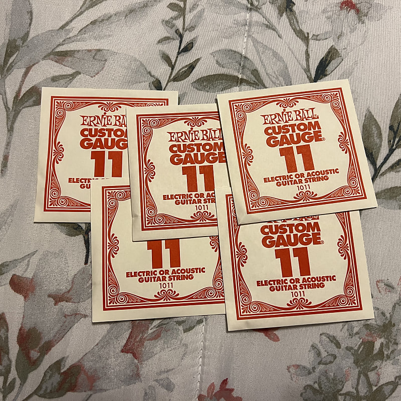 Ernie Ball 11 Gauge P01011 - Nickel Strings (5 Pack) | Reverb