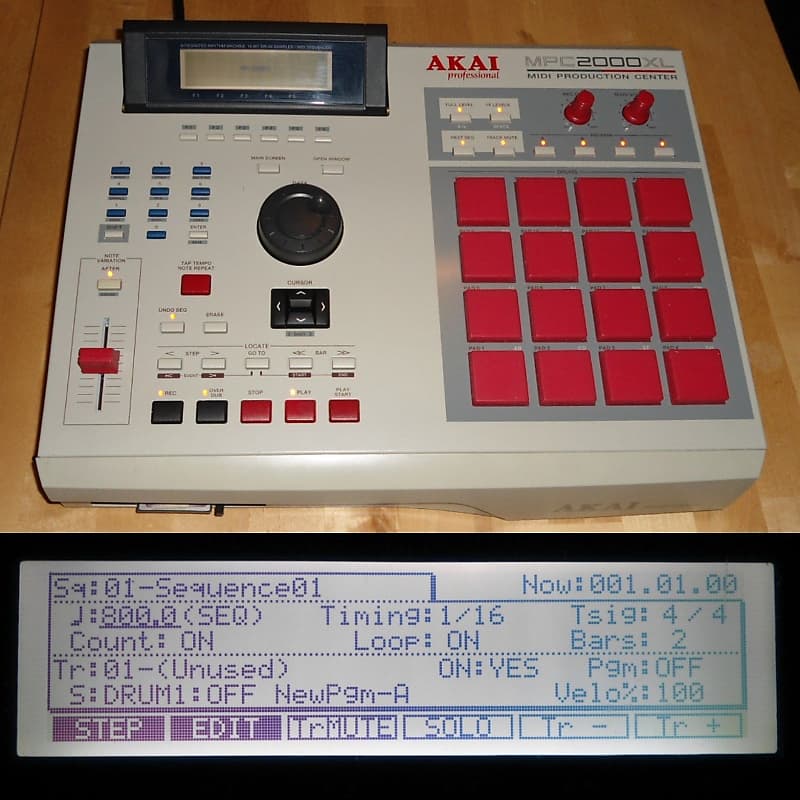 Custom Akai MPC 2000XL Red LEDs/FAT PADS 1GB CF Drive Maxed | Reverb