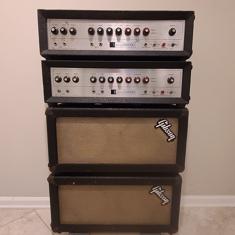 Gibson GSS100 Full Stack With Original Speaker Cabinets And | Reverb
