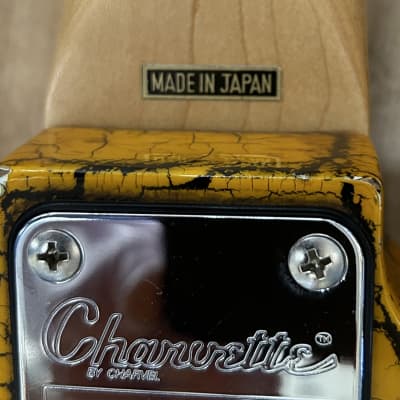 Charvette by Charvel 80s/90s - Black / Yellow Crackle | Reverb