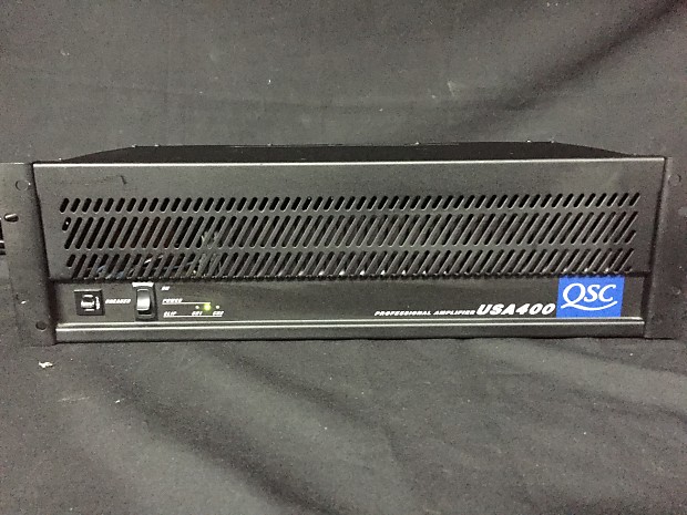 QSC USA 400 stereo power amp 2000? Black | Reverb