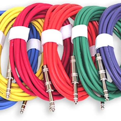 1/4" TRS to 1/4" TRS Patch Snake Cables - 6 Pack - 2ft / | Reverb