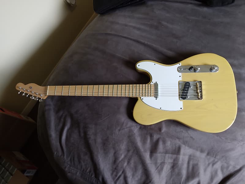 Partscaster White Guard Tele 50's style neck w/handwound | Reverb