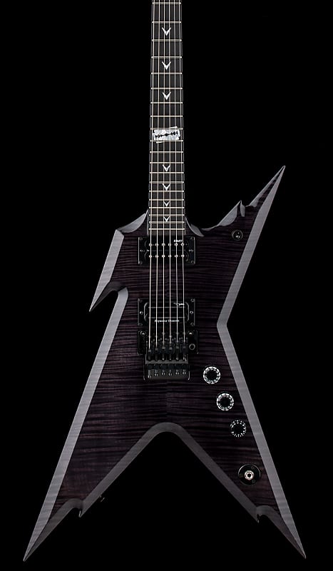 Dean USA Dime Razorback Flame Top - Trans Black #11536 | Reverb