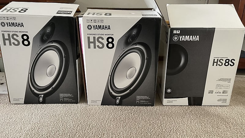Yamaha HS8 Powered Studio Monitor Pair with Hs8s Subwoofer | Reverb