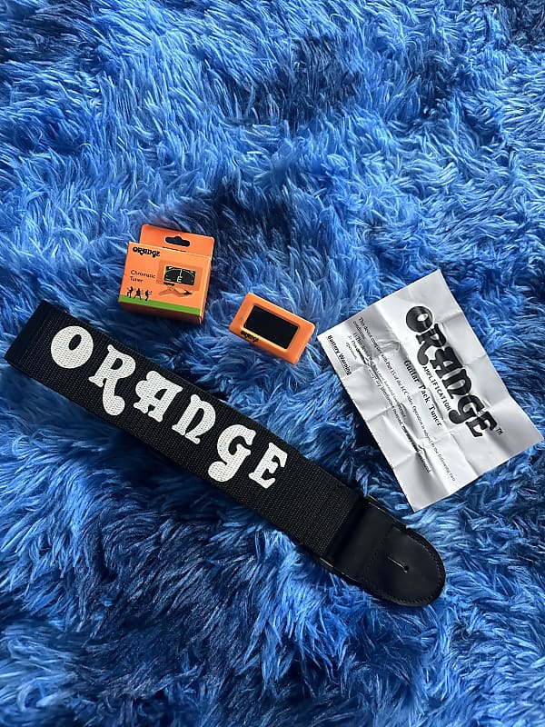 Orange Guitar Tuner and Strap | Reverb