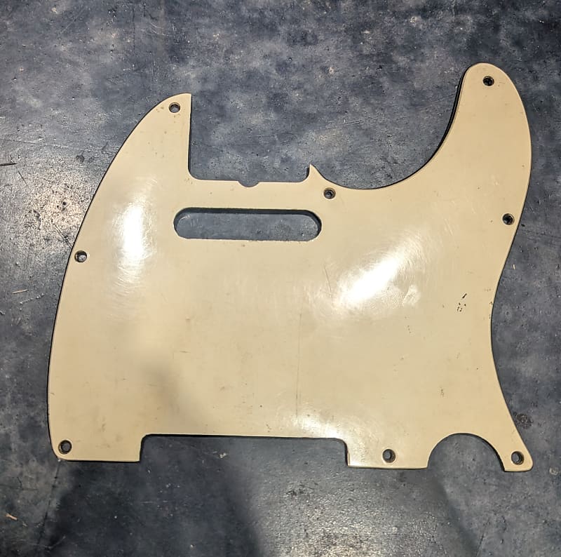Vintage Original Fender Telecaster Pickguard 1969 - Cream | Reverb